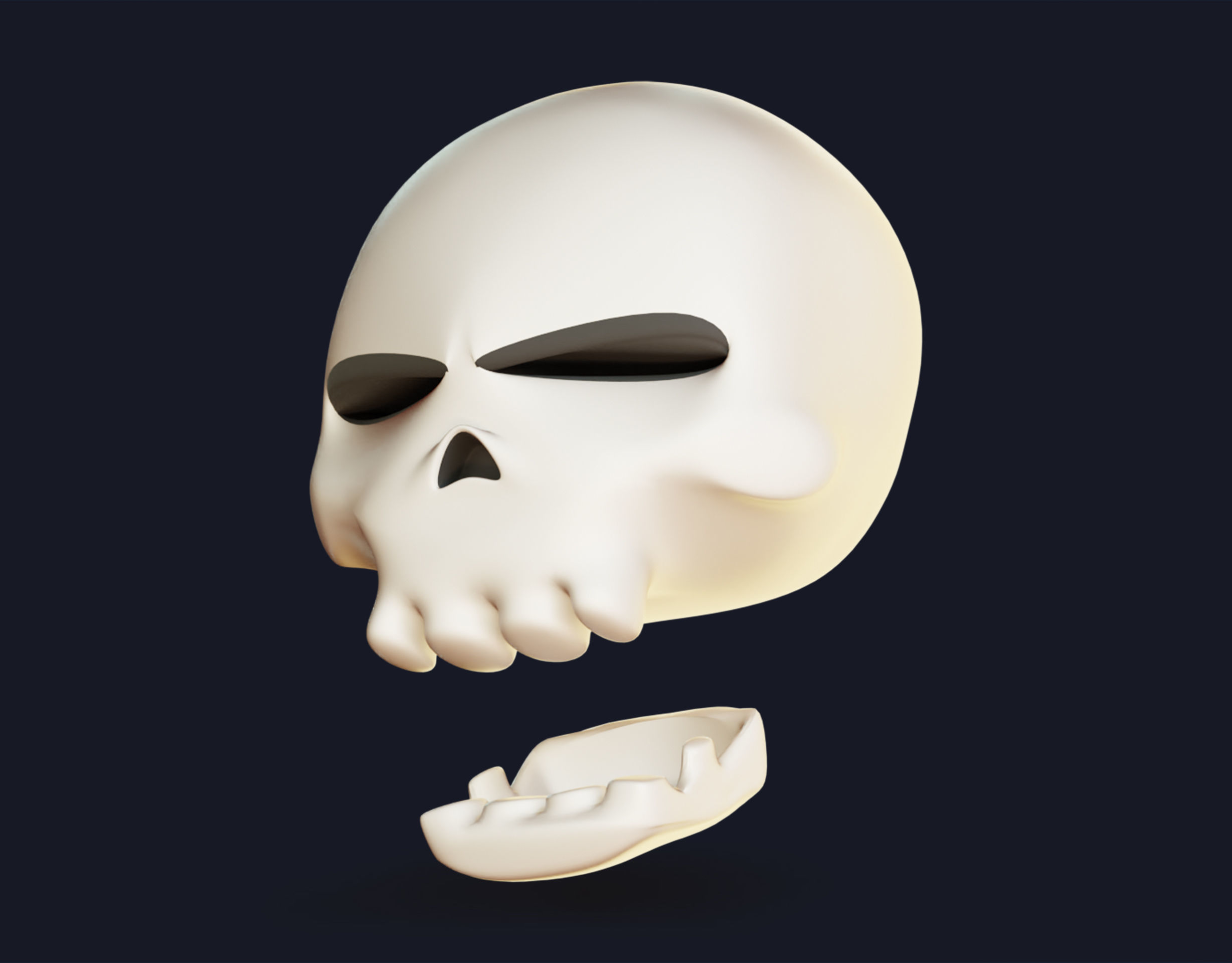3D model Skull Animated Emoji VR / AR / low-poly | CGTrader