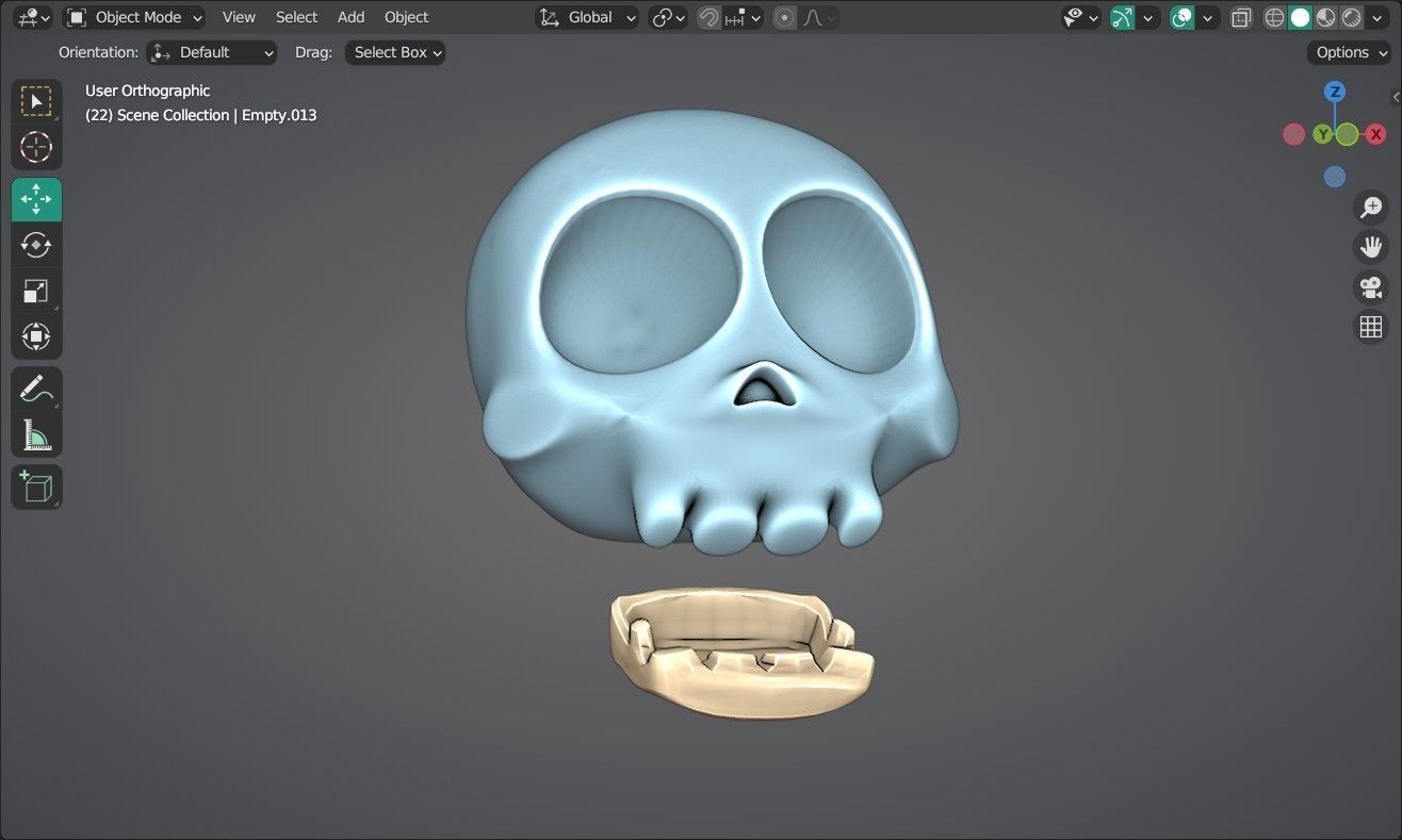 3D model Skull Animated Emoji VR / AR / low-poly | CGTrader
