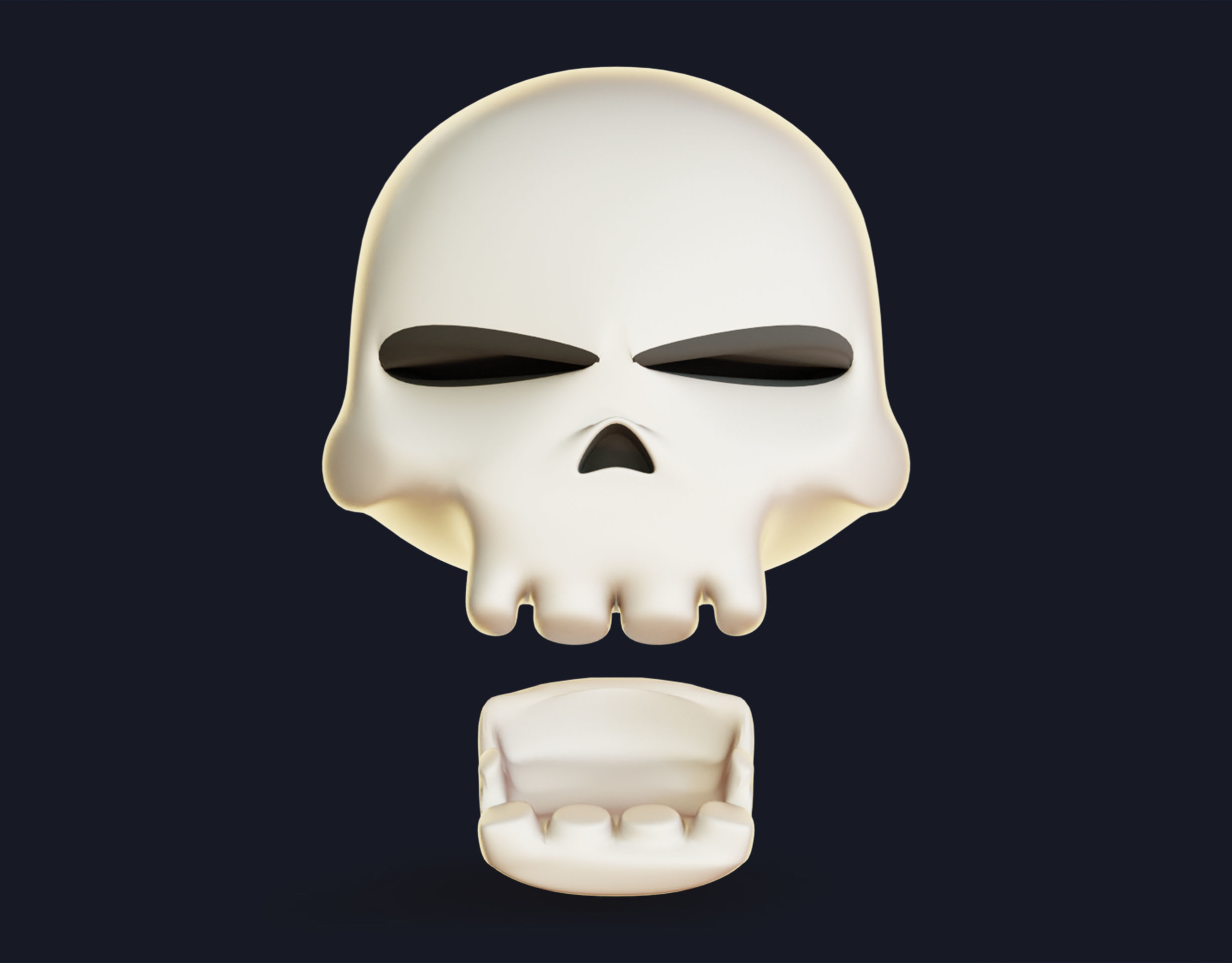 3D model Skull Animated Emoji VR / AR / low-poly | CGTrader
