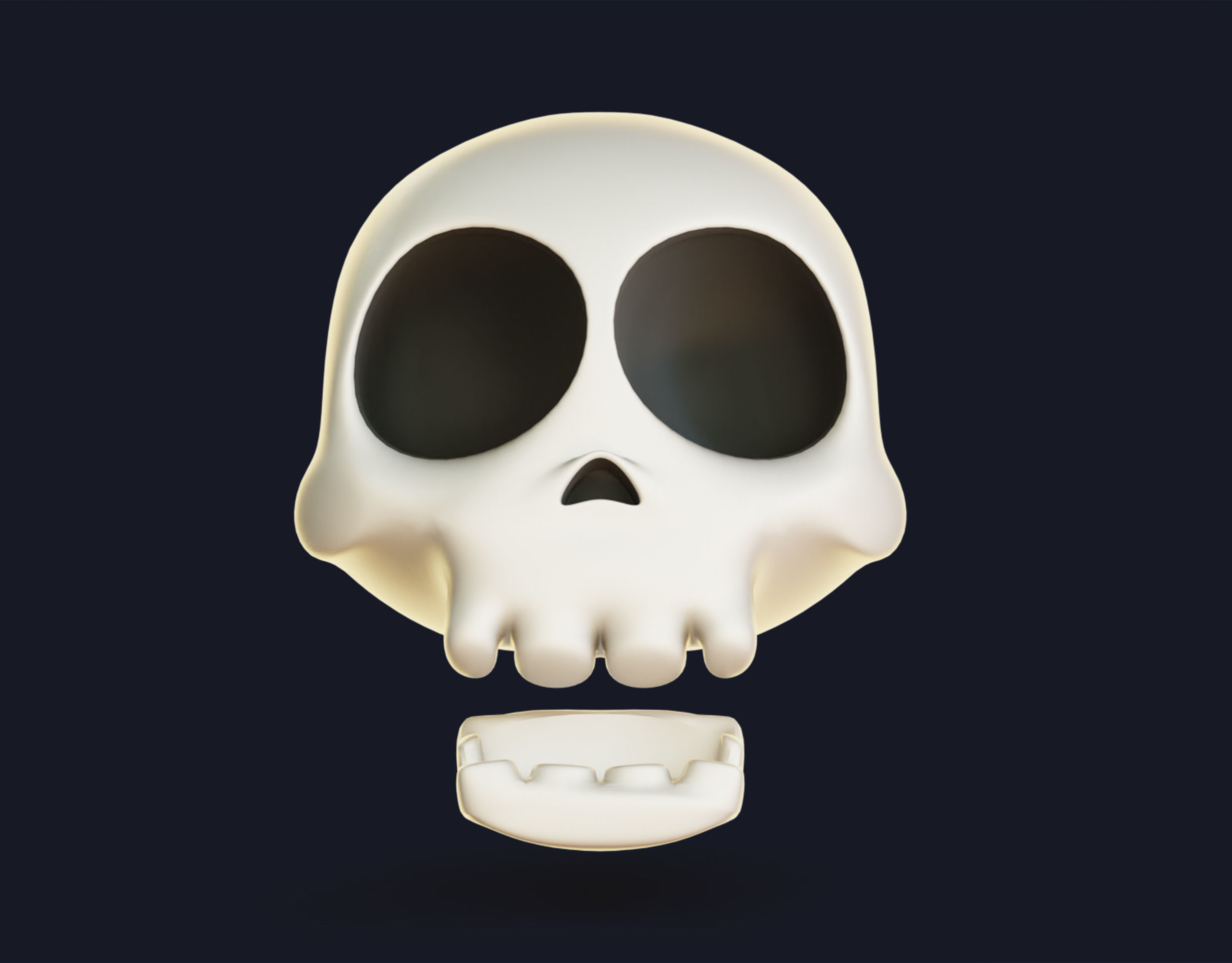 3D model Skull Animated Emoji VR / AR / low-poly | CGTrader