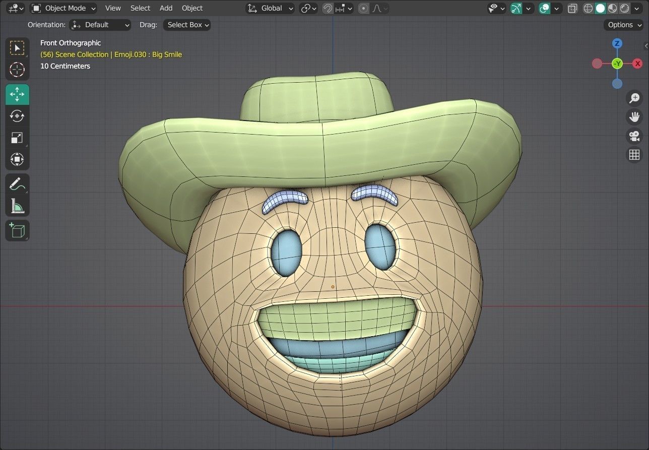 3D model Cowboy face Animated Emoji VR / AR / low-poly | CGTrader