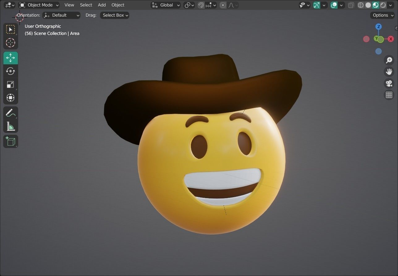 3D model Cowboy face Animated Emoji VR / AR / low-poly | CGTrader