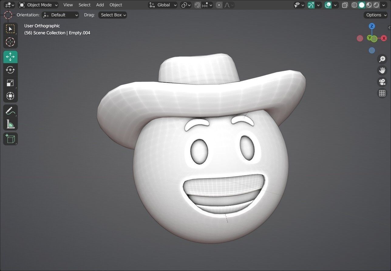 3D model Cowboy face Animated Emoji VR / AR / low-poly | CGTrader