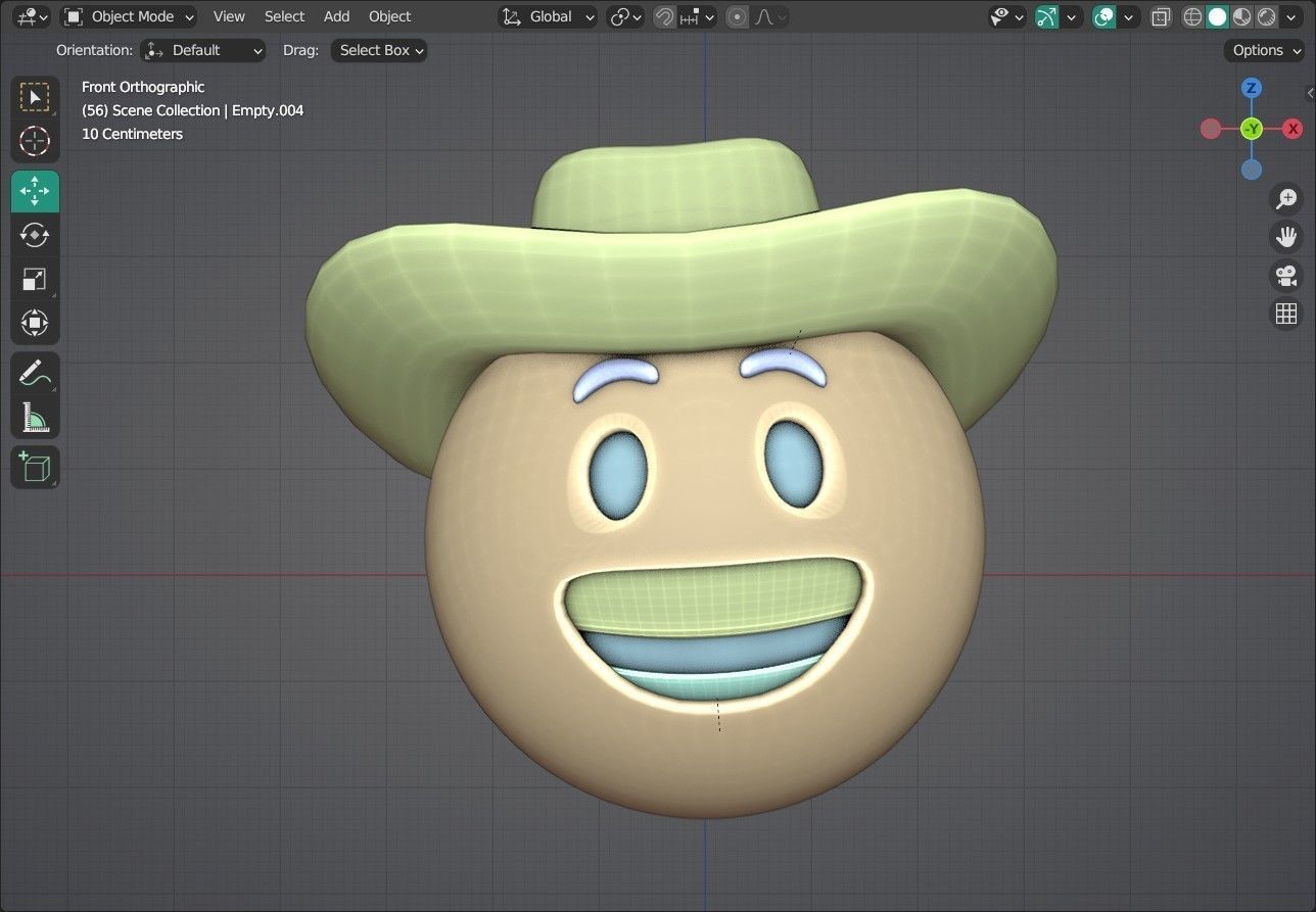3D model Cowboy face Animated Emoji VR / AR / low-poly | CGTrader