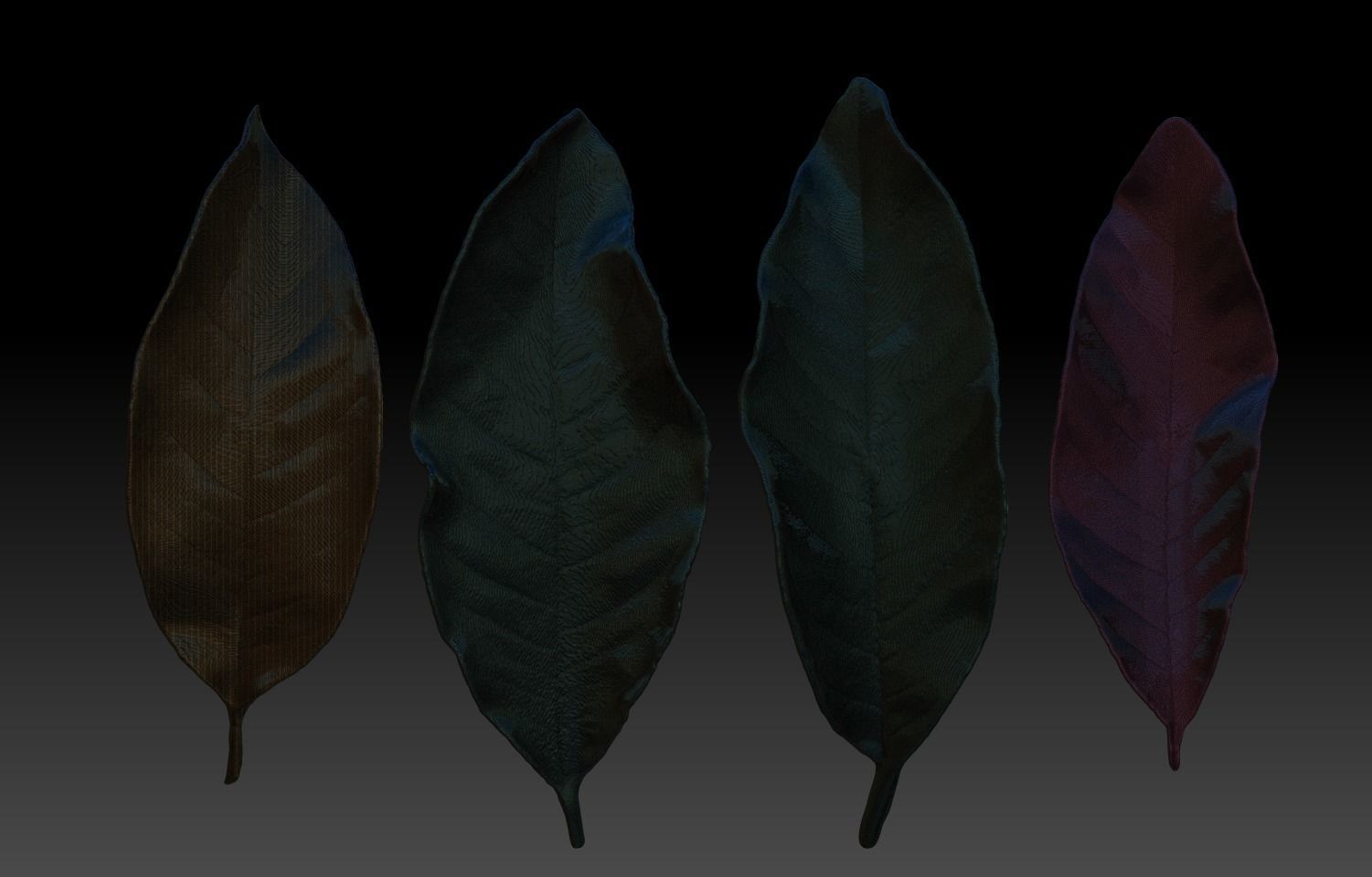 3D-printed leaves STL 3D model 3D printable | CGTrader