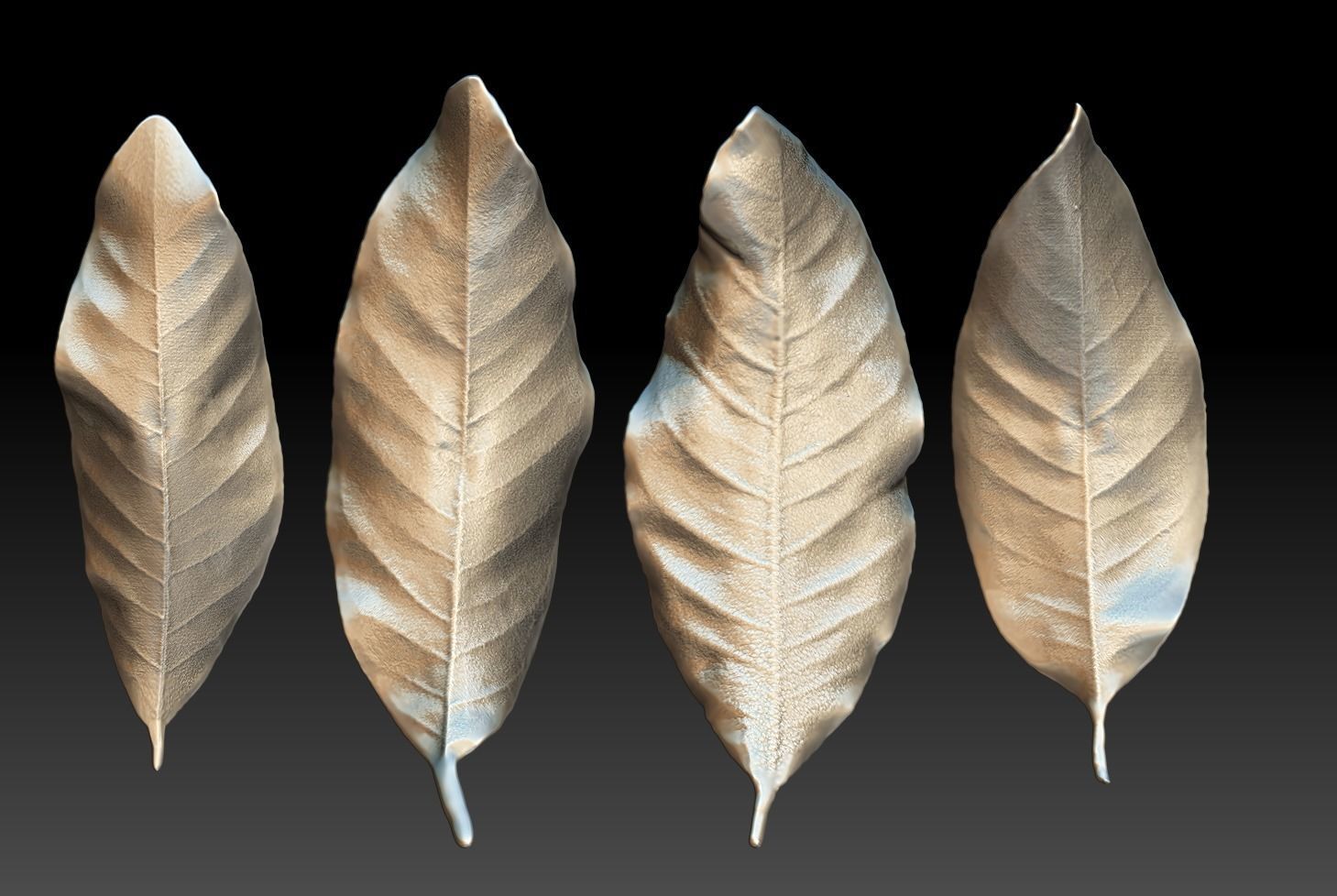 3D-printed leaves STL 3D model 3D printable | CGTrader