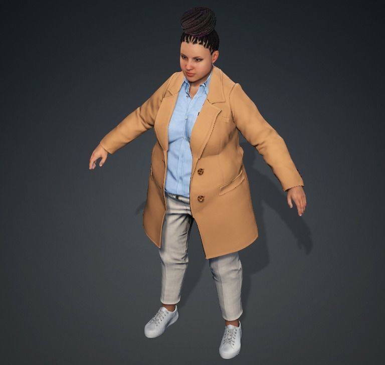 3D model Meet CESILIA Realistic Office Lady - Game Ready or Animation ...