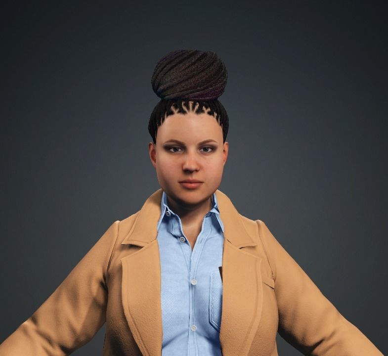 3D model Meet CESILIA Realistic Office Lady - Game Ready or Animation ...
