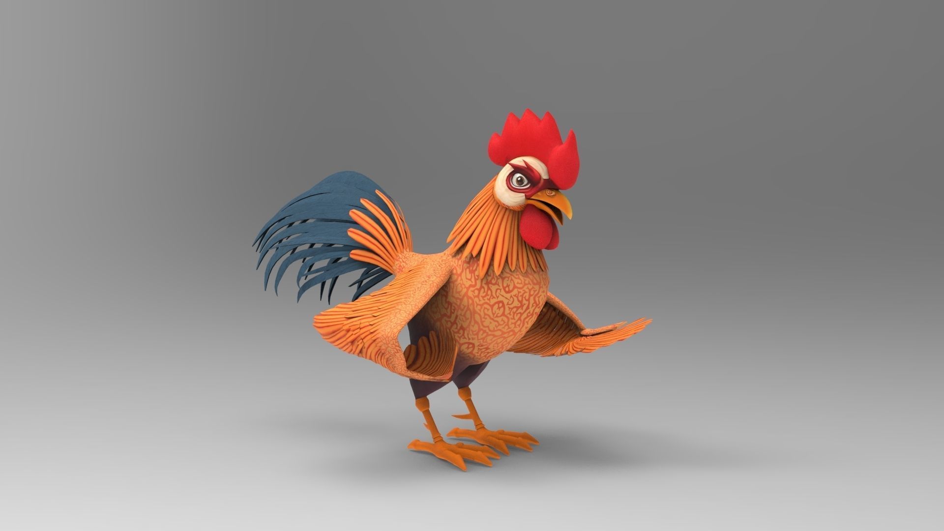 3D model Cartoon Rooster Rigged and Animated VR / AR / low-poly | CGTrader
