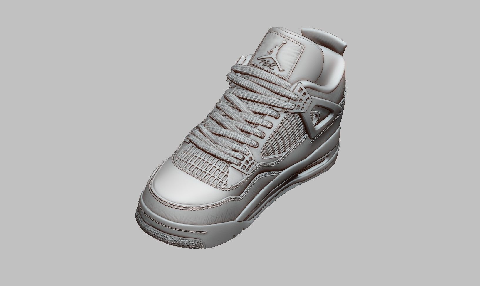 Air Jordan 4 shoe 3D model 3D printable | CGTrader