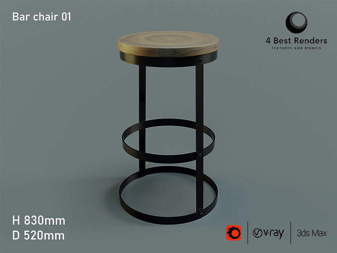 3D model Bar chair 01 VR / AR / low-poly | CGTrader