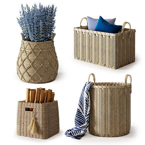 Baskets Set 17 3D model | CGTrader