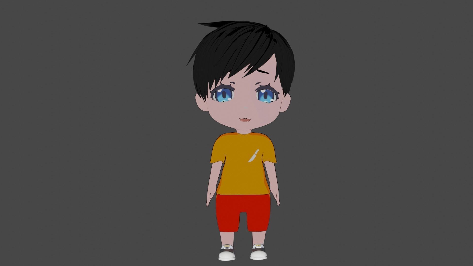 Cute Boy Rigged NPR Style 3D model animated rigged | CGTrader
