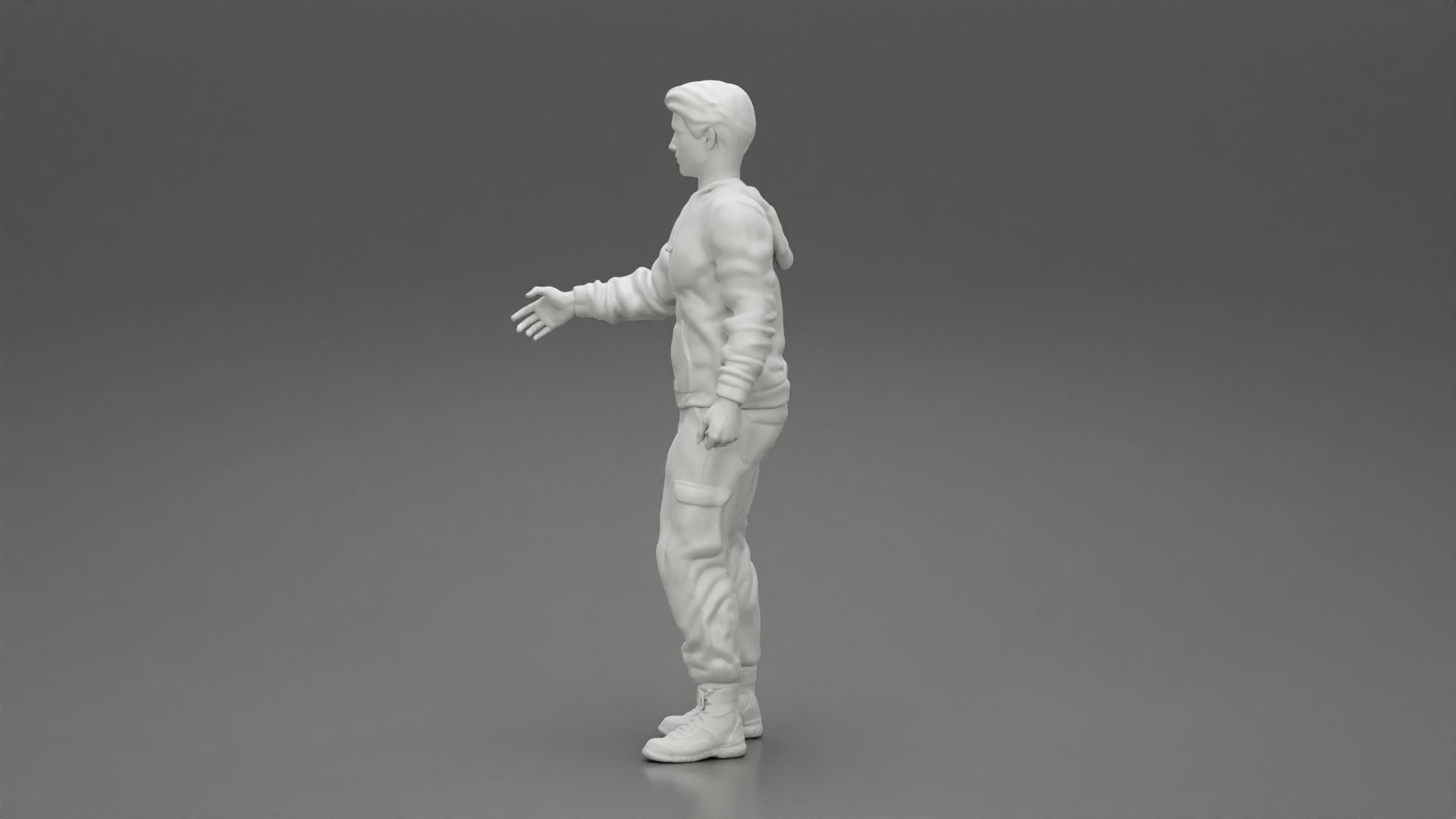 Young man giving hand for handshake 3D model 3D printable | CGTrader