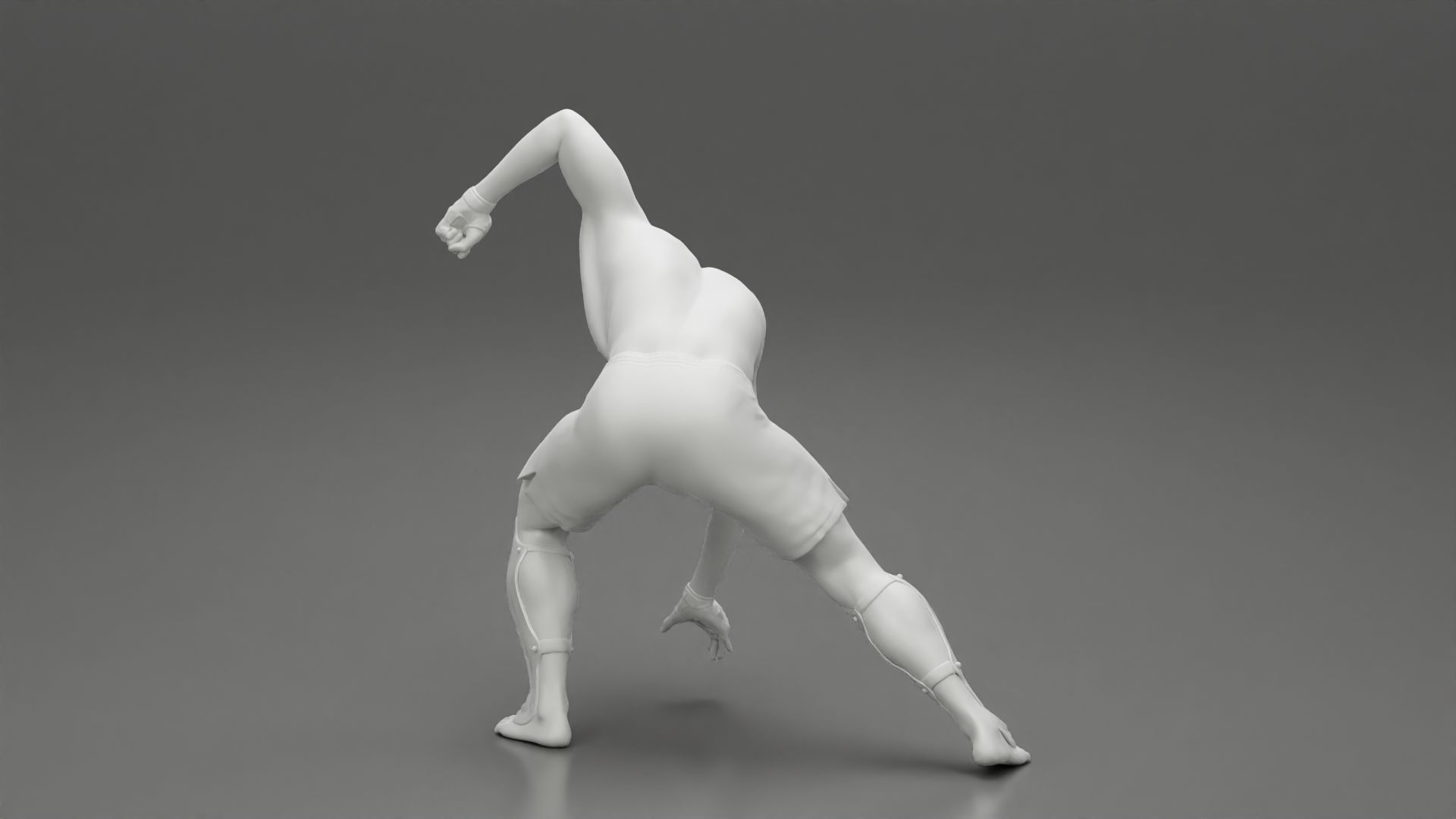 mma fighter player in a fighting pose 3D model 3D printable | CGTrader