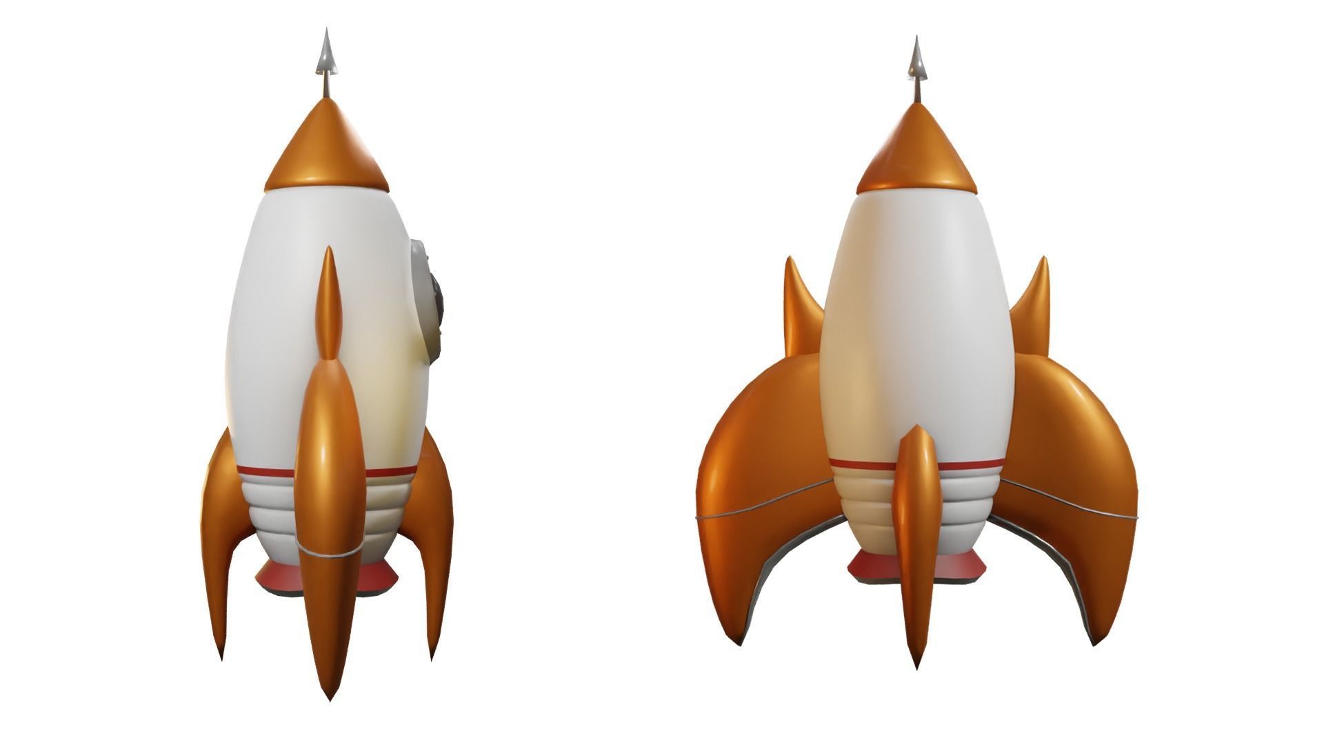 Rocket 3D Model Cartoon free VR / AR / low-poly 3D model | CGTrader