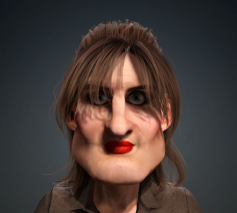 Mrs Ugly Rigged 3D Model 3D model rigged | CGTrader