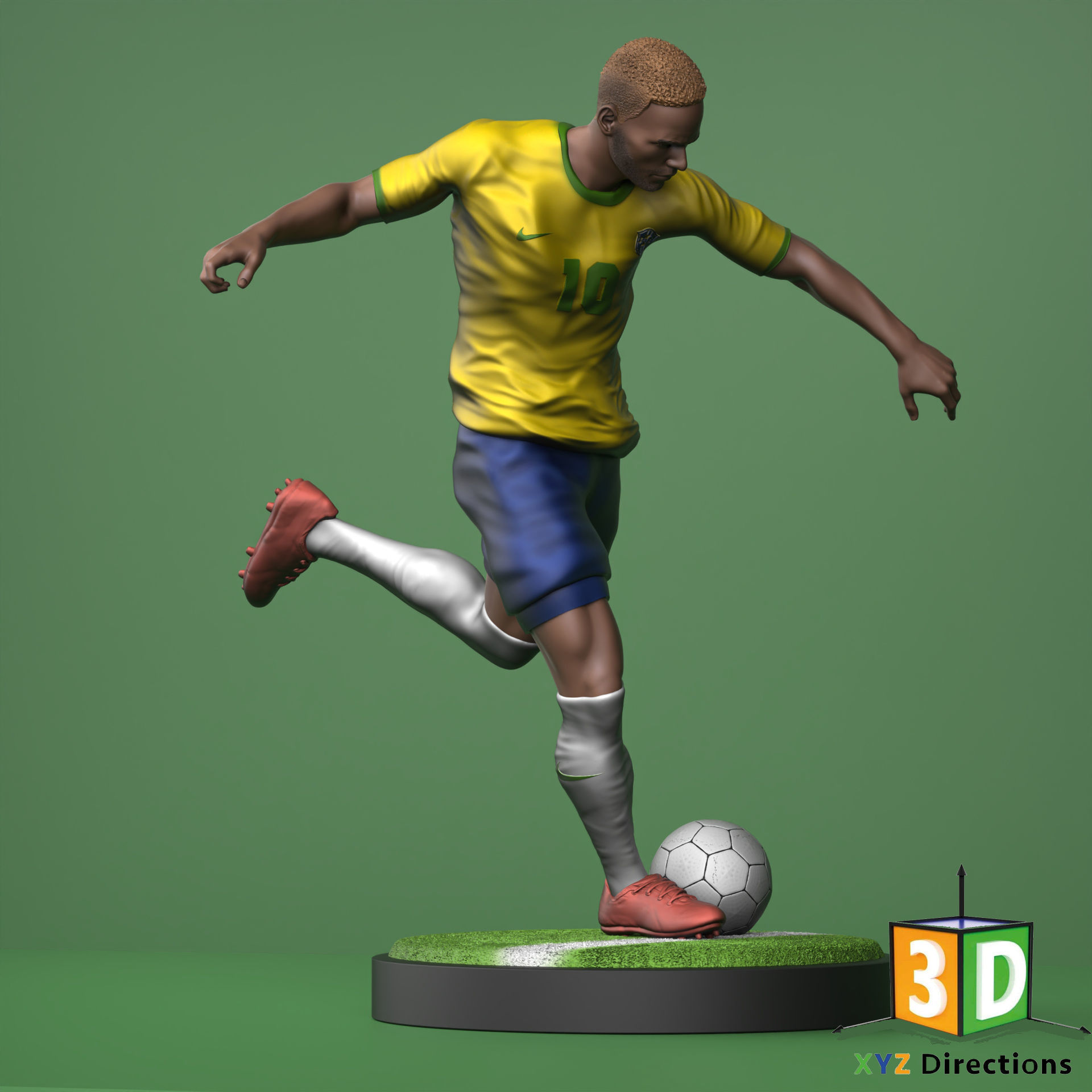 Neymar Figure 3D Model by XYZ - 3D Printing - 3D Models 3D model | CGTrader