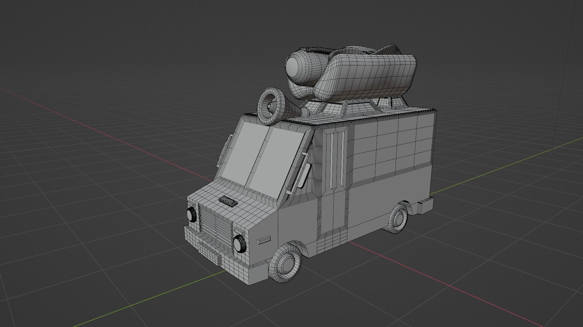 Low-poly Food Truck Model 3D model | CGTrader