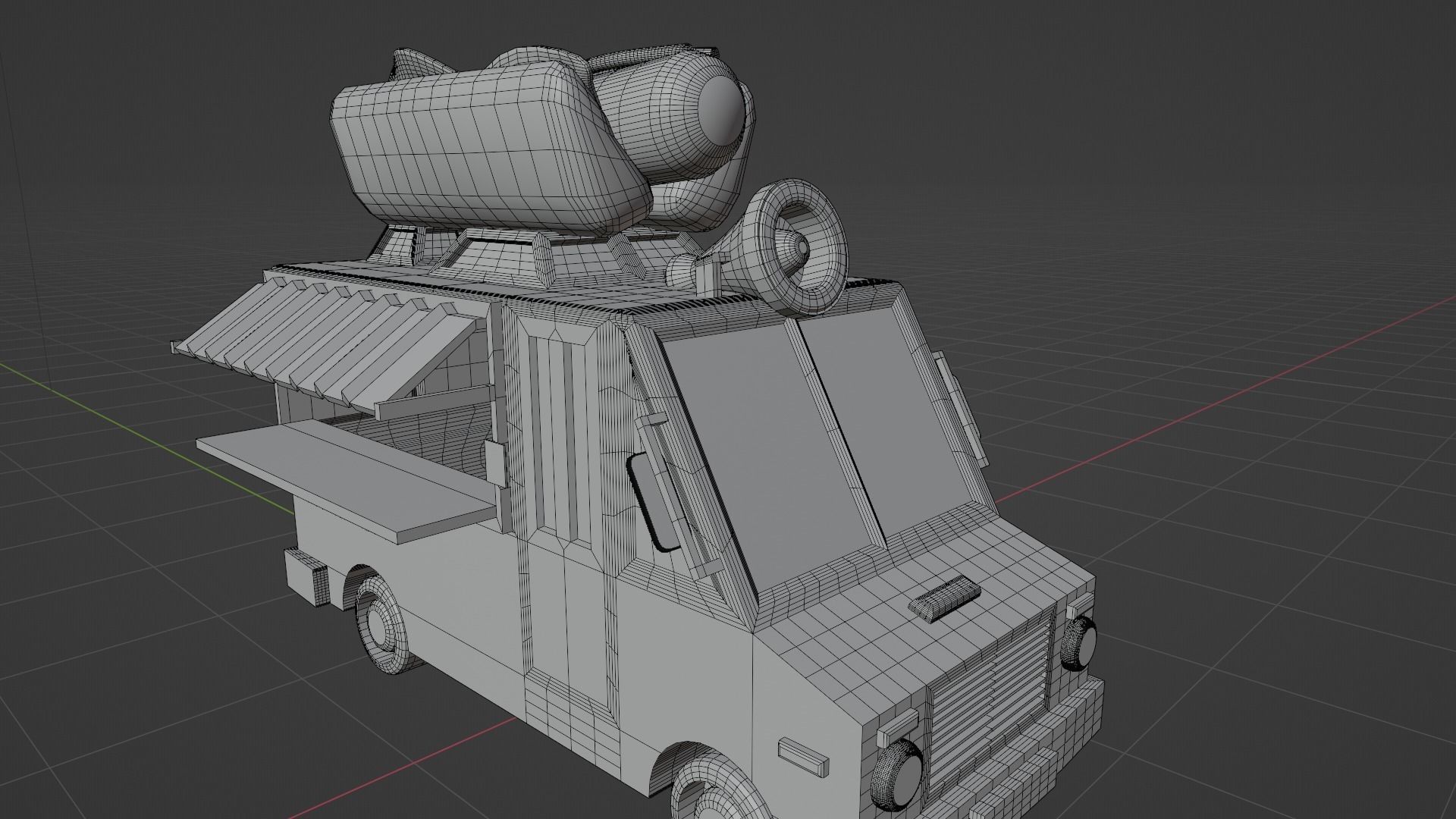 Low-poly Food Truck Model 3D model | CGTrader