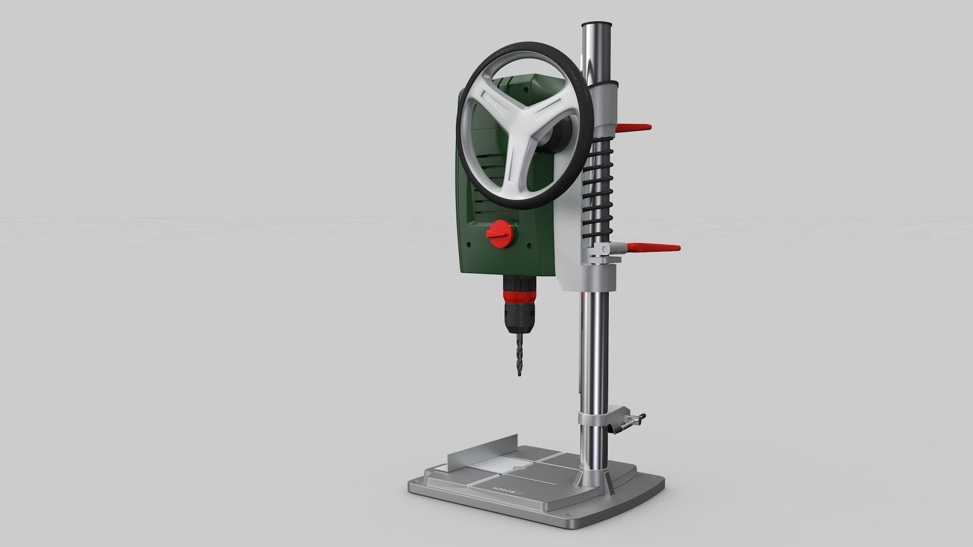Vertical Hand Press Drill 3D model animated rigged | CGTrader