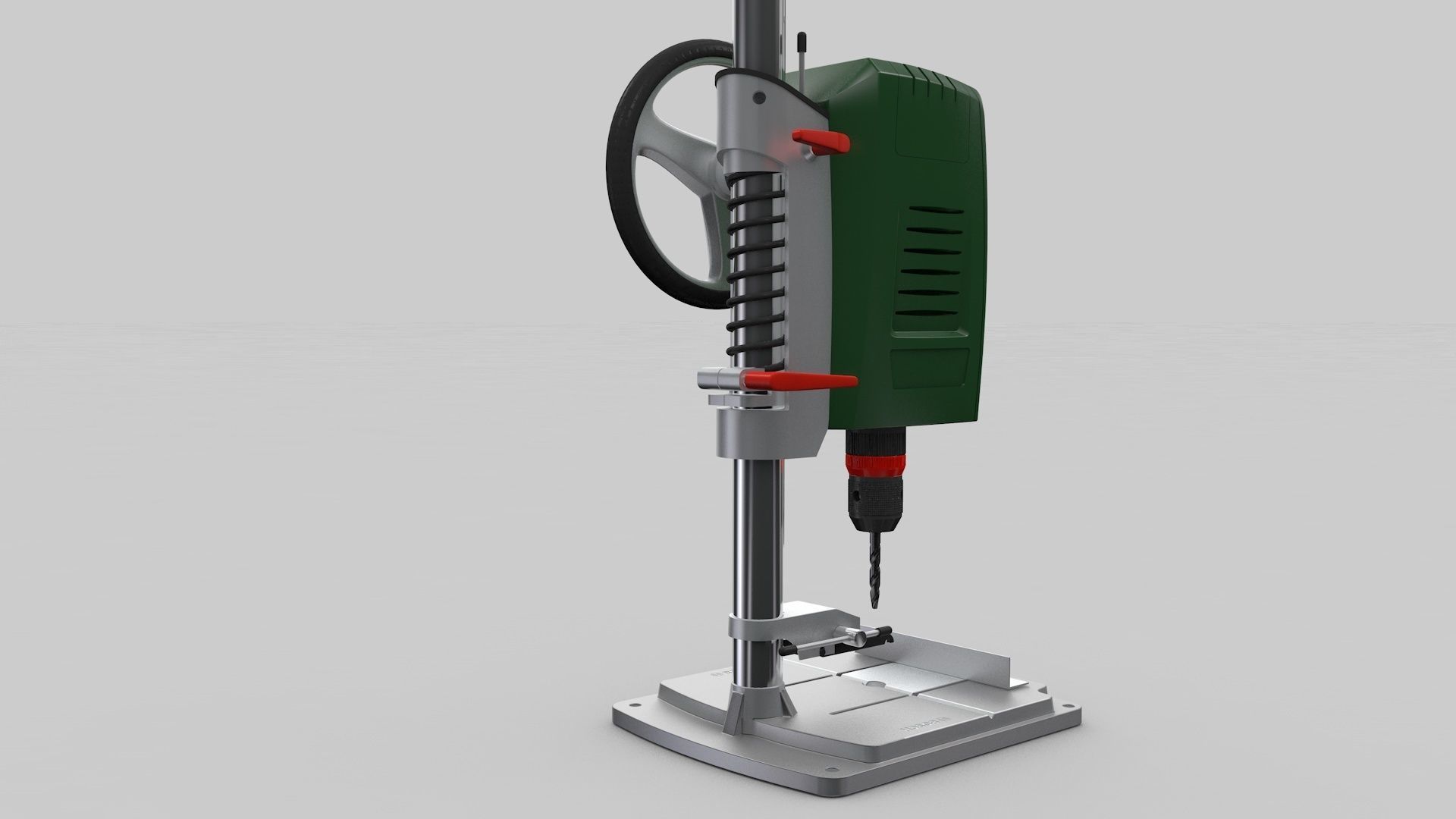 Vertical Hand Press Drill 3D model animated rigged | CGTrader