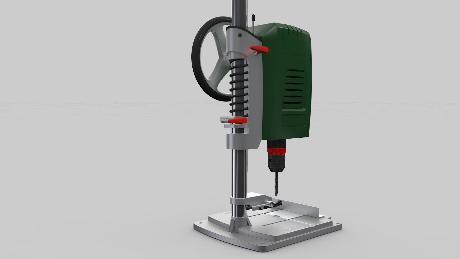 Vertical Hand Press Drill 3D model animated rigged | CGTrader