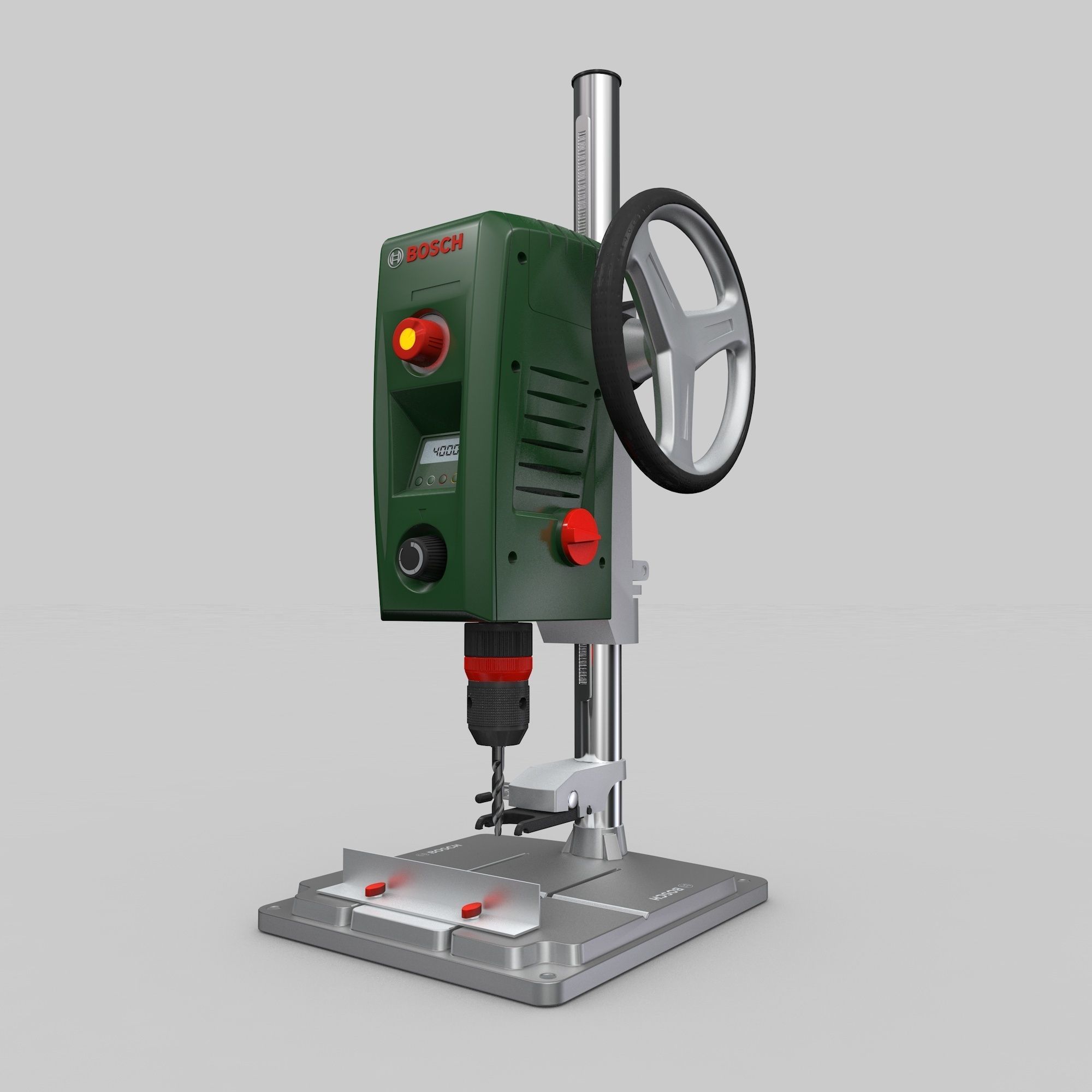 Vertical Hand Press Drill 3D model animated rigged | CGTrader