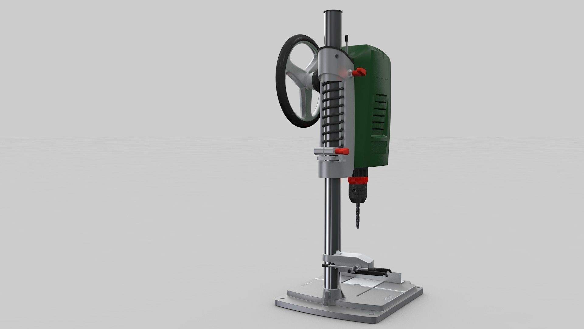 Vertical Hand Press Drill 3D model animated rigged | CGTrader