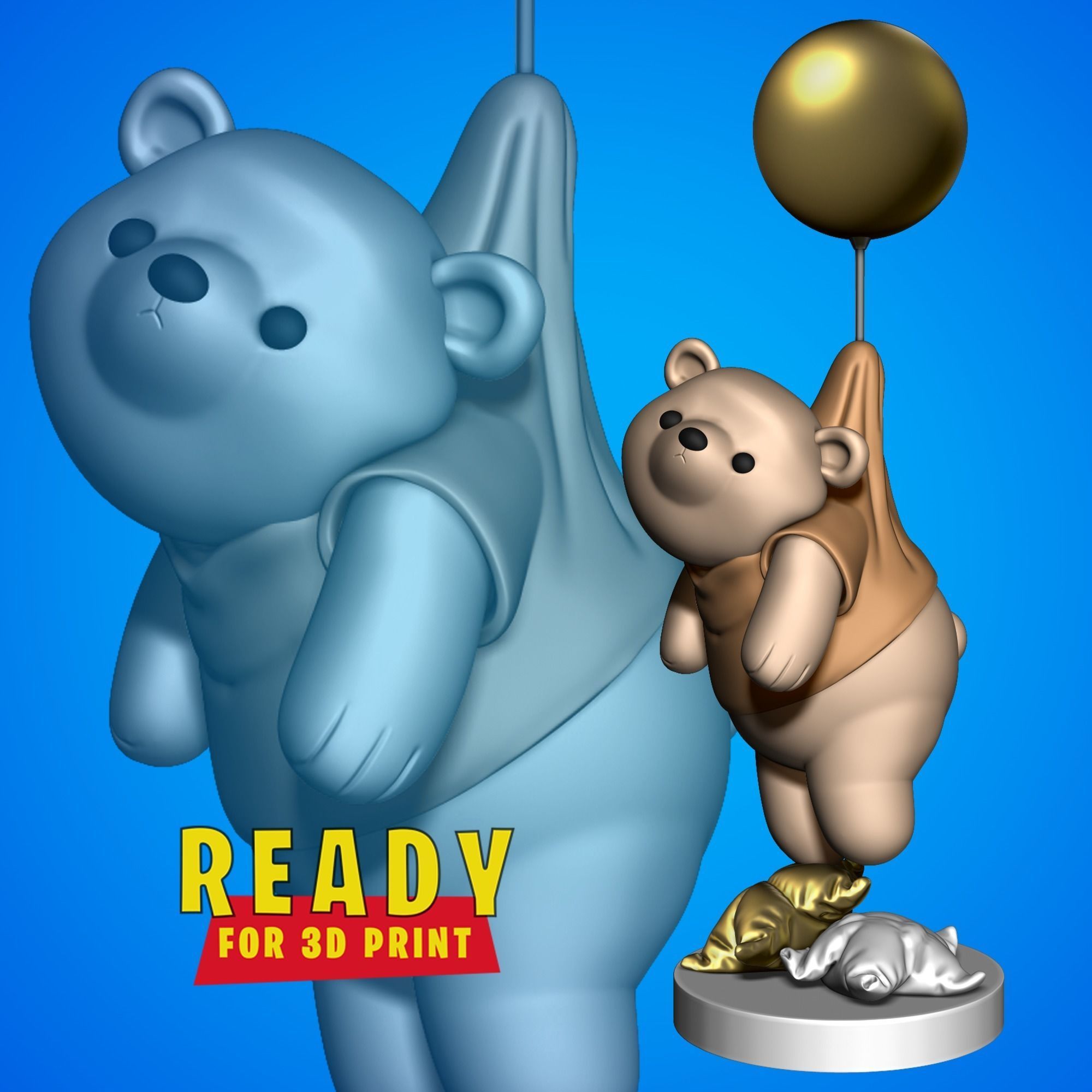 Cute Teddy Bear 3D model 3D printable | CGTrader