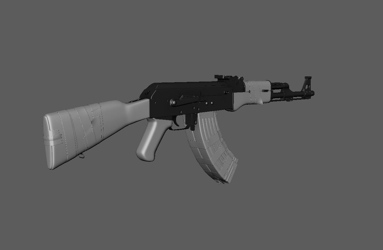 Ak-47 detailed model 3D model | CGTrader