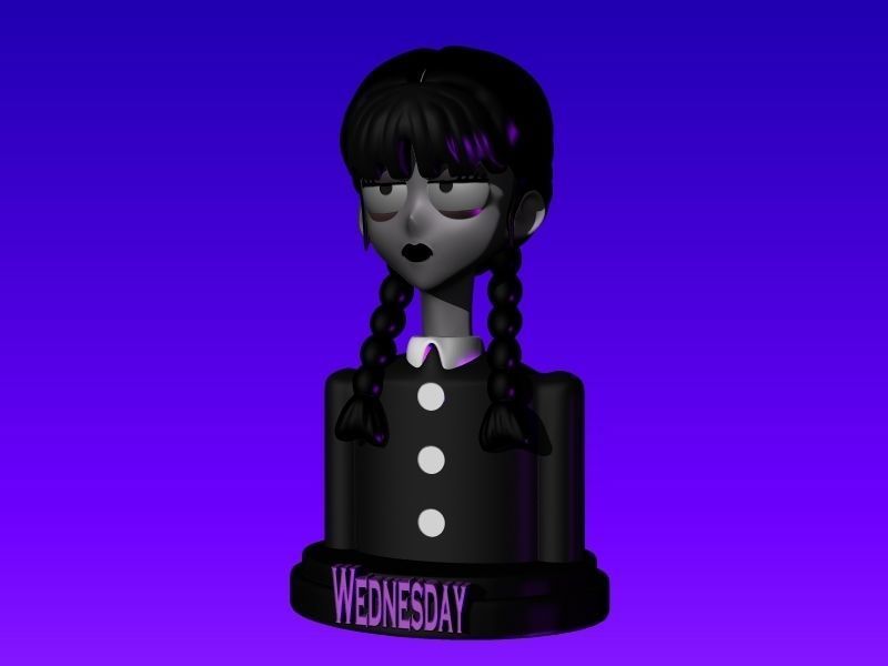 MERLINA WEDNESDAY SERIE TIM BURTON NETFLIX 3D model 3D printable | CGTrader