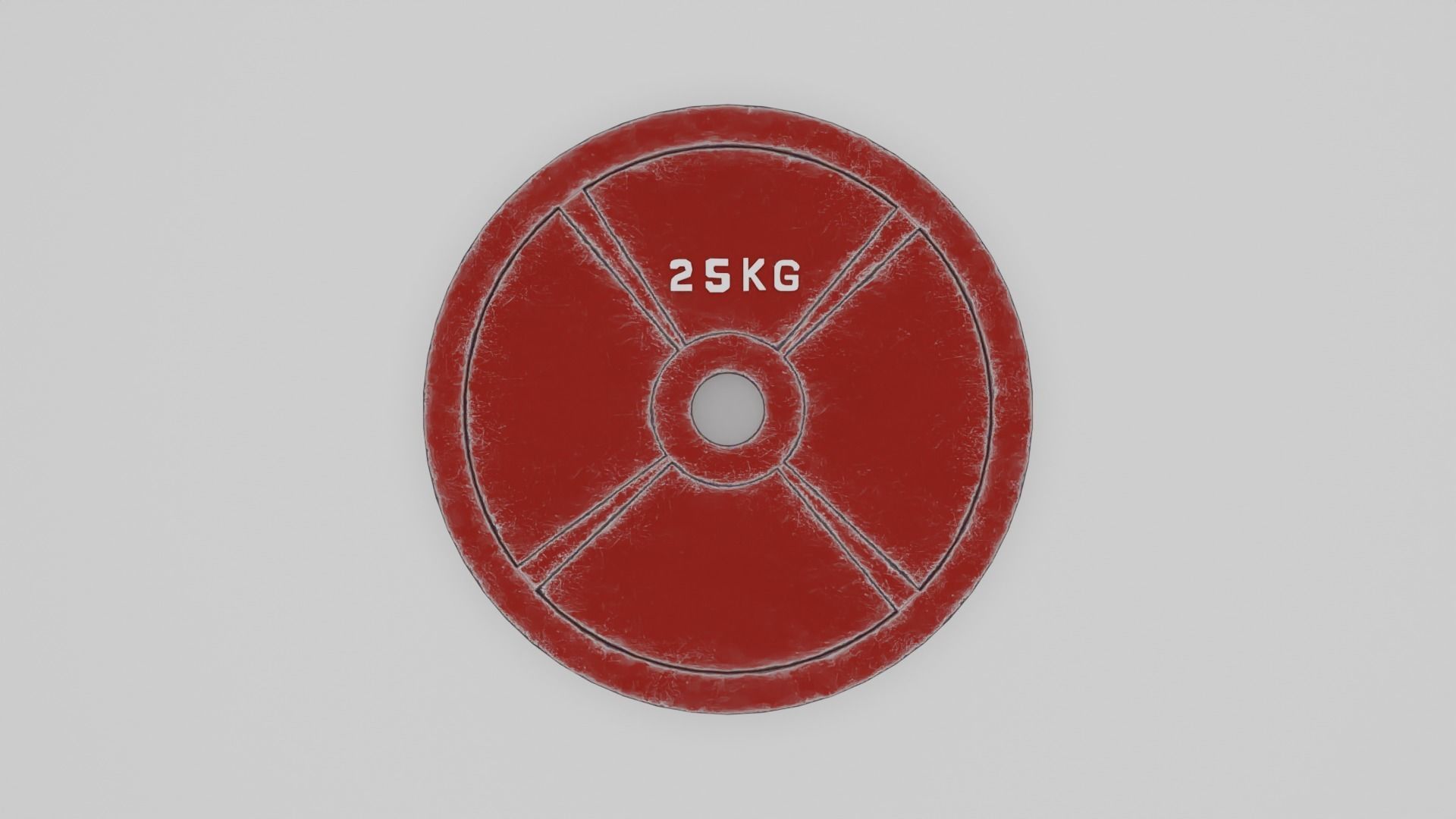 25KG gym plate free 3D model | CGTrader