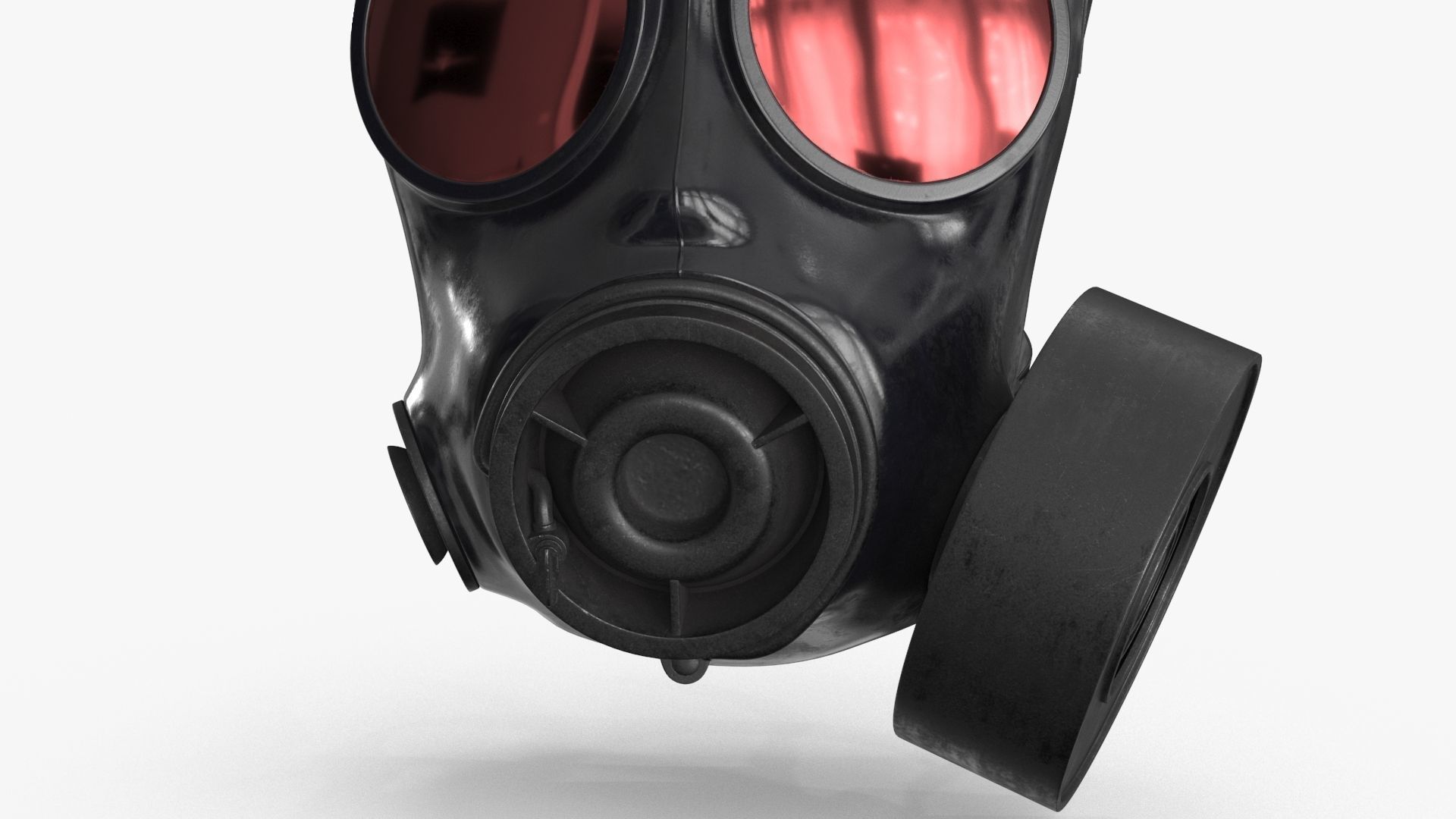 3D model Gas Mask Red Mirrored VR / AR / low-poly | CGTrader