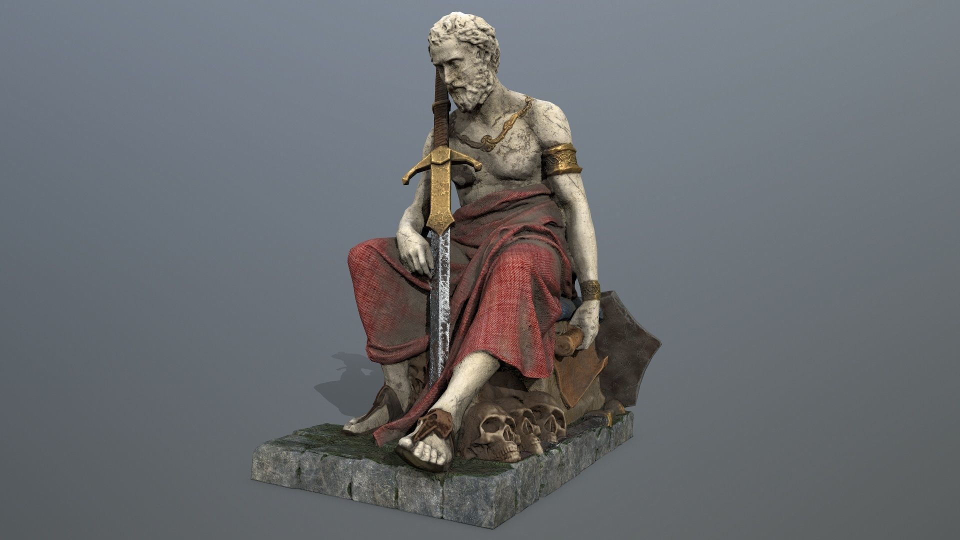 3D model Man Statue 4 VR / AR / low-poly | CGTrader