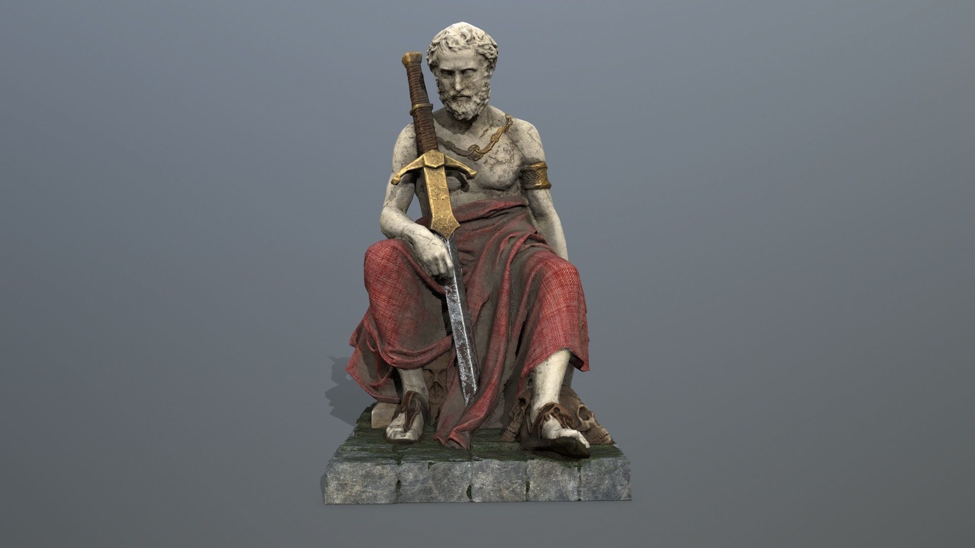 3D model Man Statue 4 VR / AR / low-poly | CGTrader