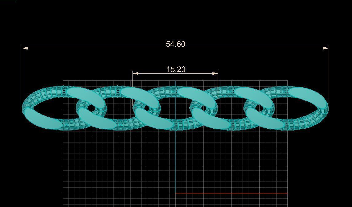 fusion cuban chain 3D model 3D printable | CGTrader