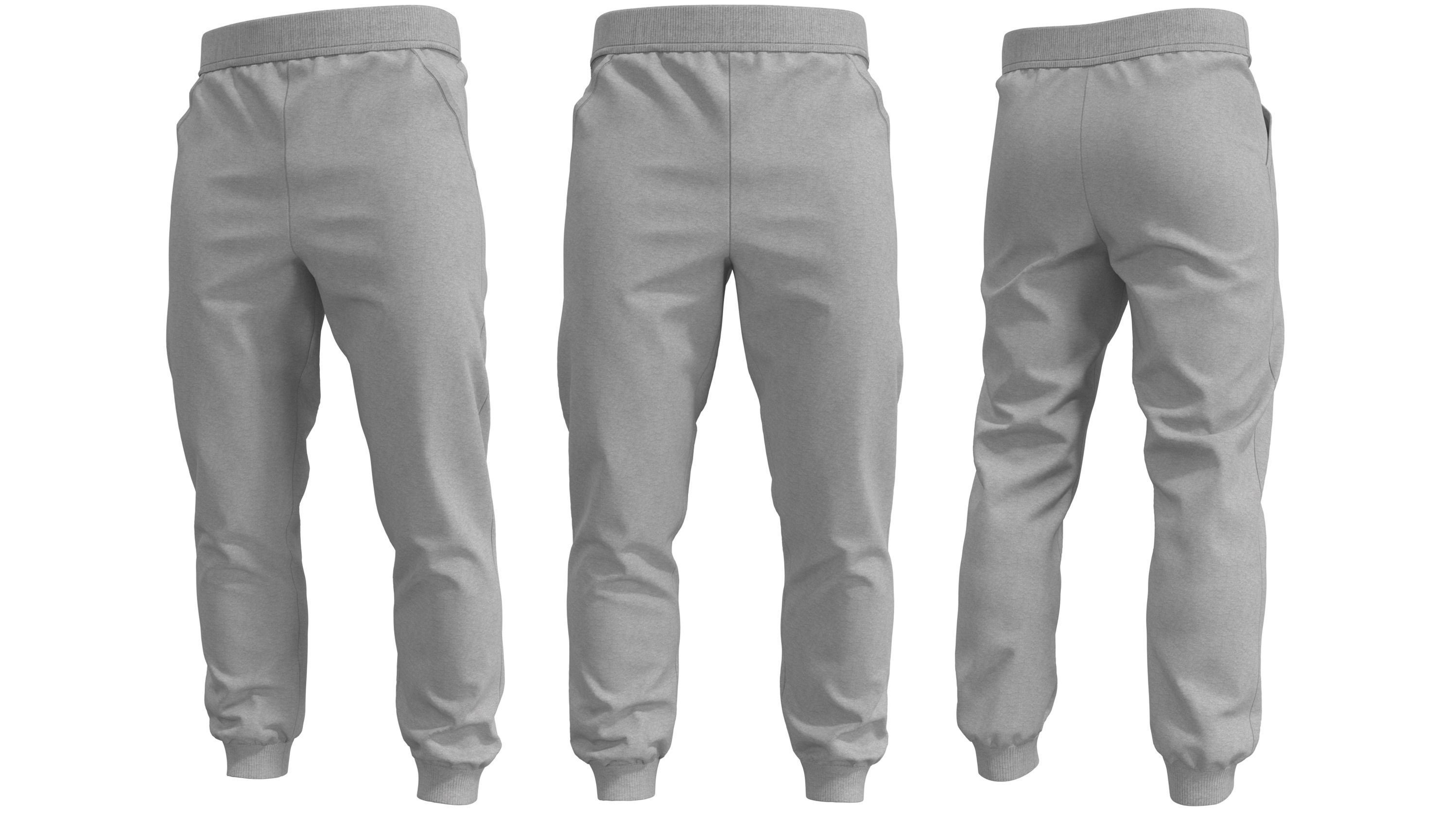 Mens Sport Pants- Marvelous Designer 3D model | CGTrader