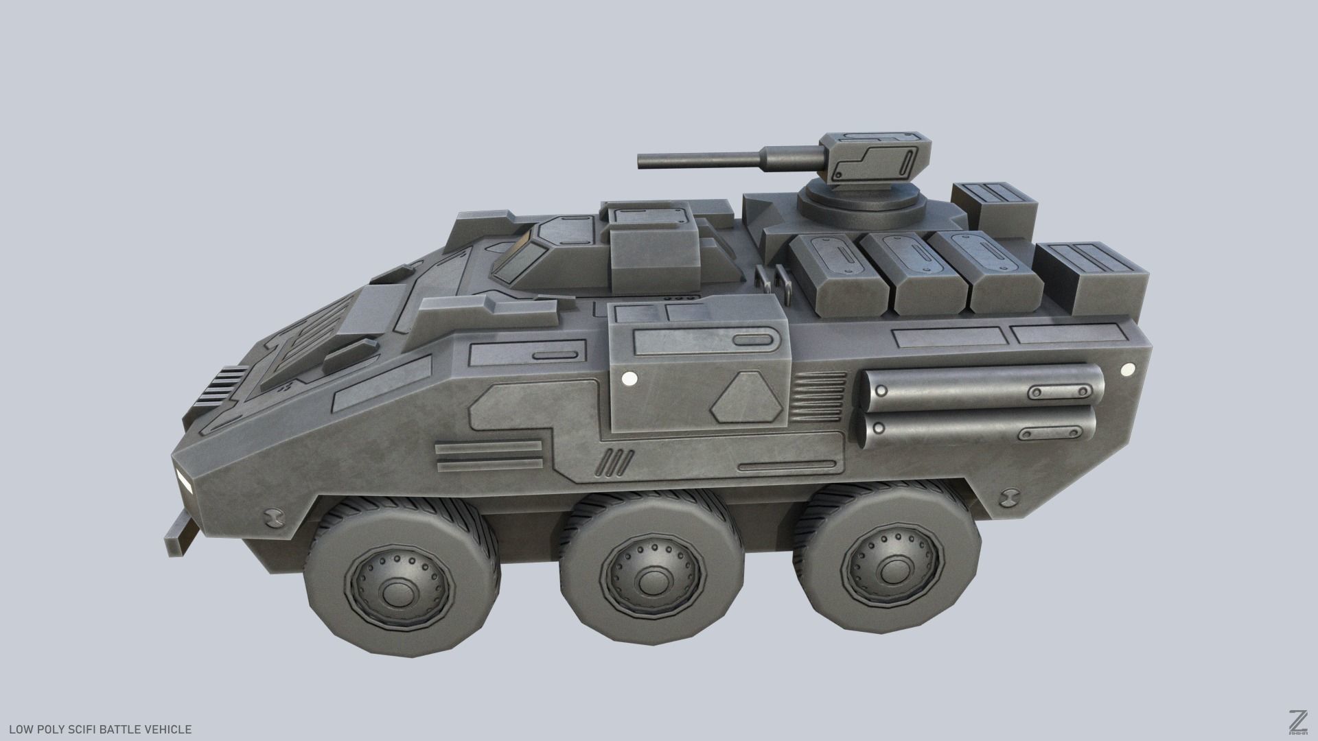 3D model Low poly scifi battle vehicle VR / AR / low-poly | CGTrader