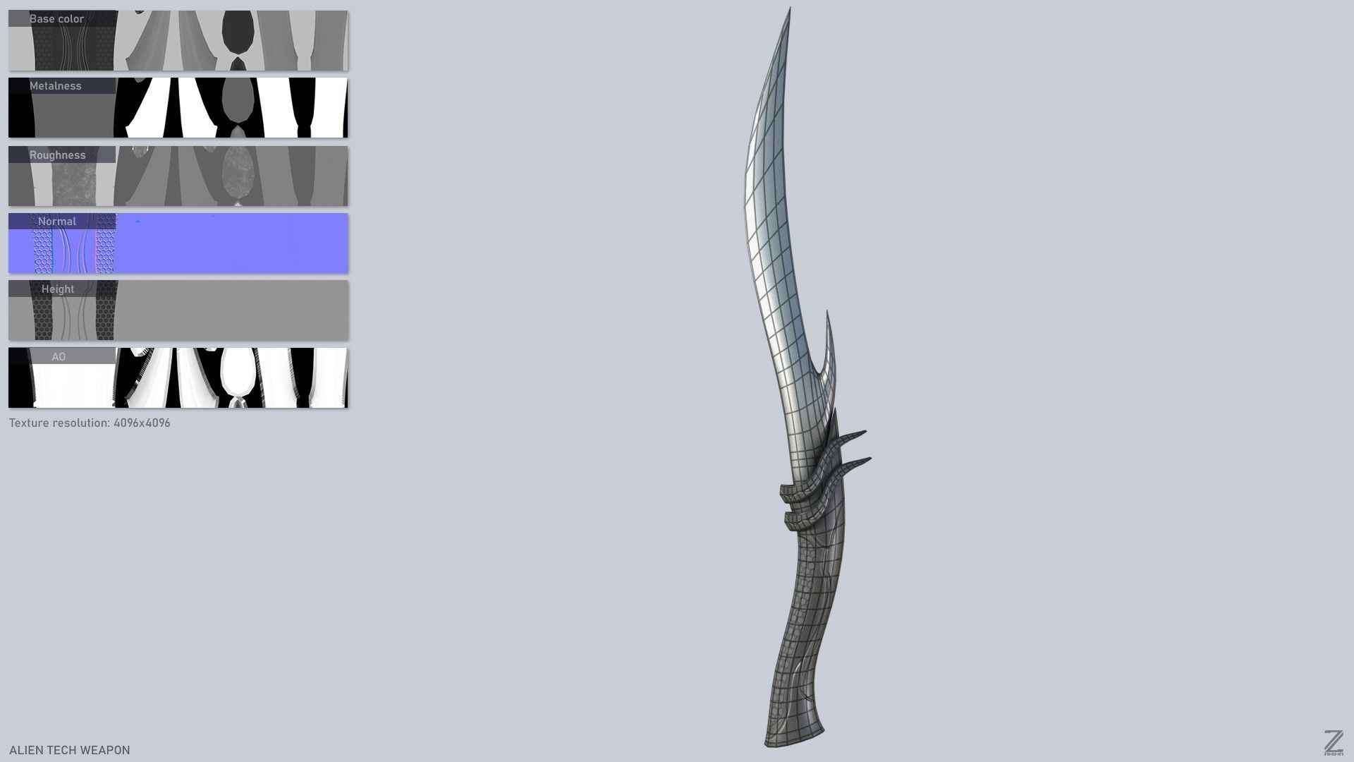 3D model Alien tech weapon VR / AR / low-poly | CGTrader