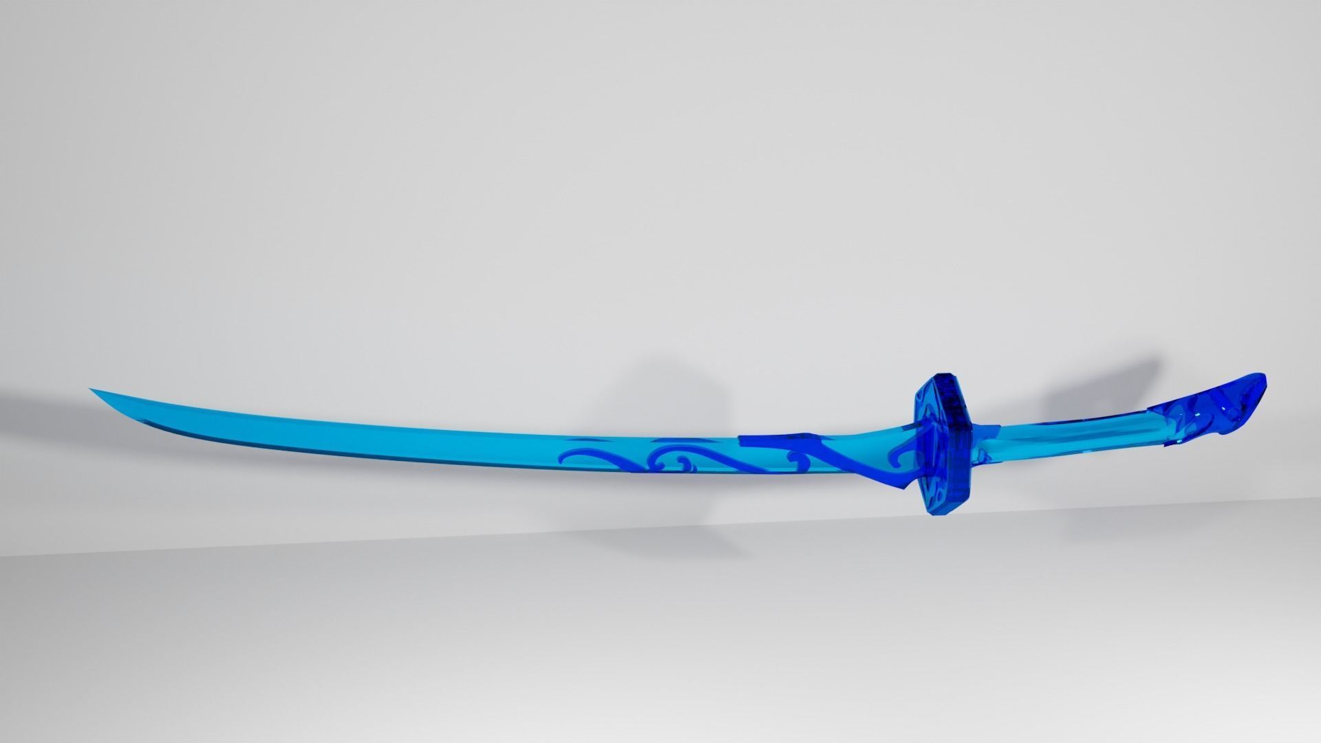 genshin impact ayato skill sword 3D model 3D printable | CGTrader