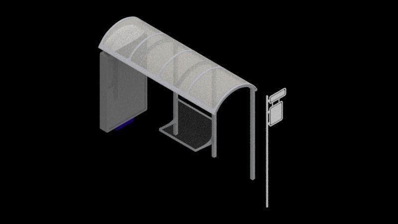 Bus stop free 3D model | CGTrader