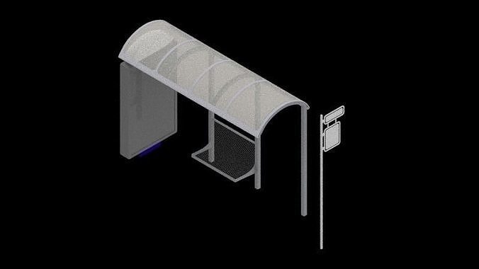 Bus stop free 3D model | CGTrader