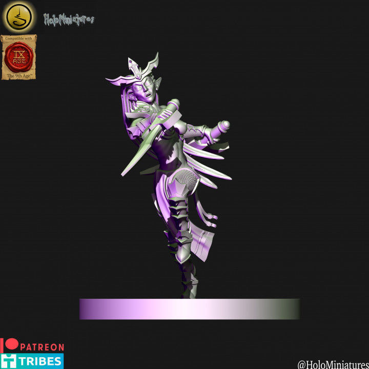 Dark elf witches unit 3D model 3D printable | CGTrader
