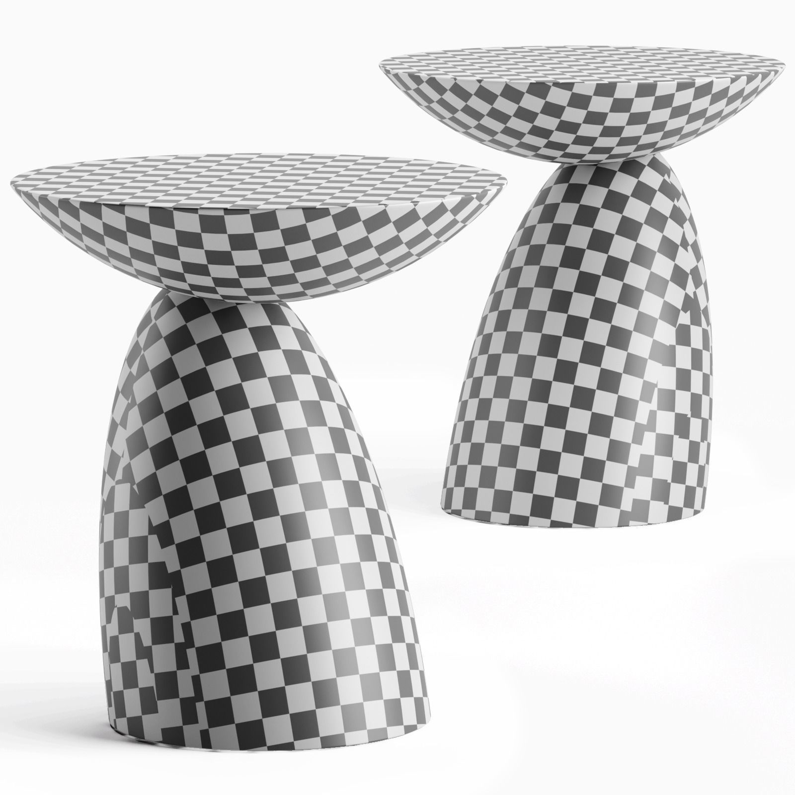 Wooden Parabel Side Tables 3D model | CGTrader