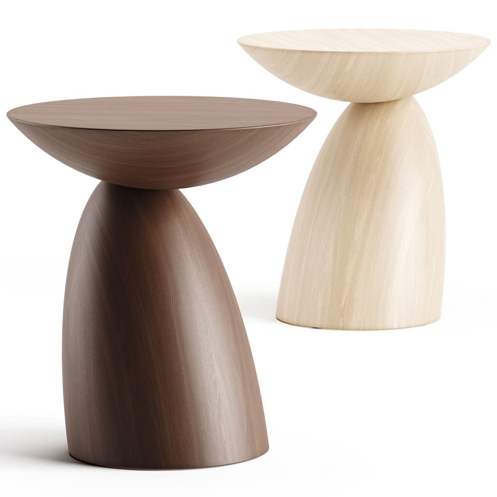 Wooden Parabel Side Tables 3D model | CGTrader