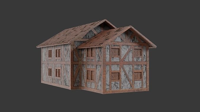 3D model Low Poly Medieval House VR / AR / low-poly | CGTrader