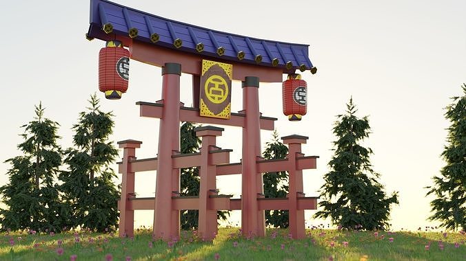 3D model Japanese Torii Gate VR / AR / low-poly | CGTrader