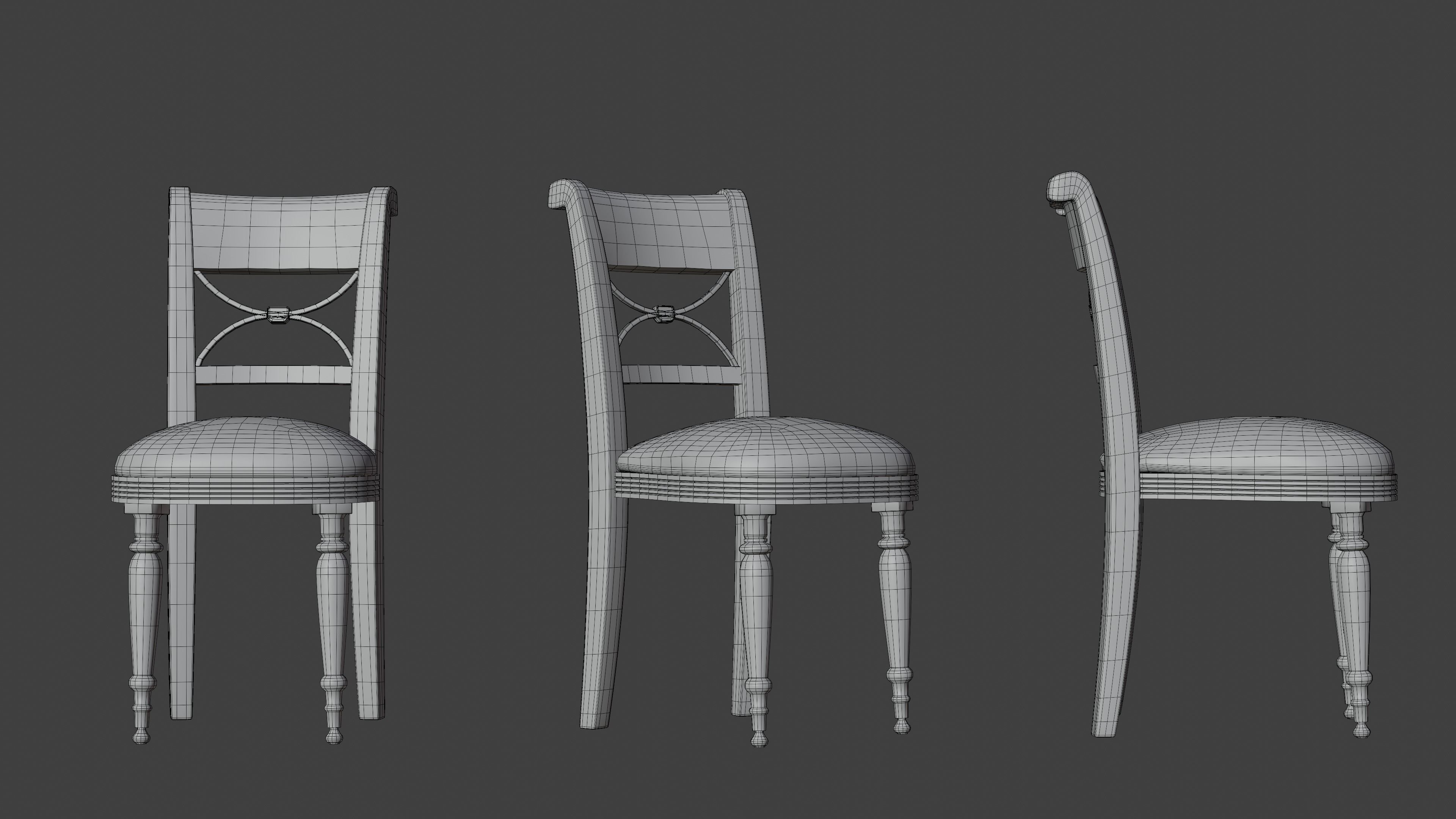 3D model Classic Vintage Chair Low-Poly VR / AR / low-poly | CGTrader