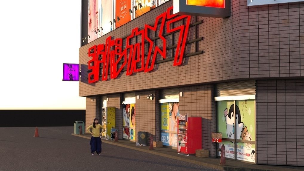 Cyberpunk Building Neon City 3D model | CGTrader